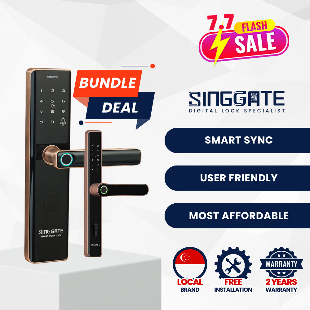 Digital Lock Bundle Smart Sync FS012 PRO Door + FM023 Gate – SINGGATE Digital Lock
