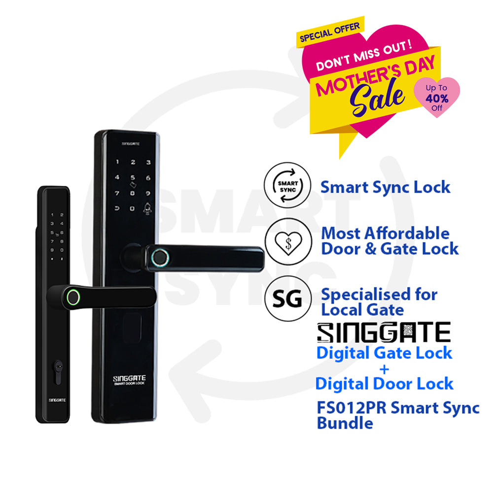 *Bundle Deal* FS012 PRO Door Digital Lock + FM023 Metal Gate Digital L – SINGGATE Digital Lock