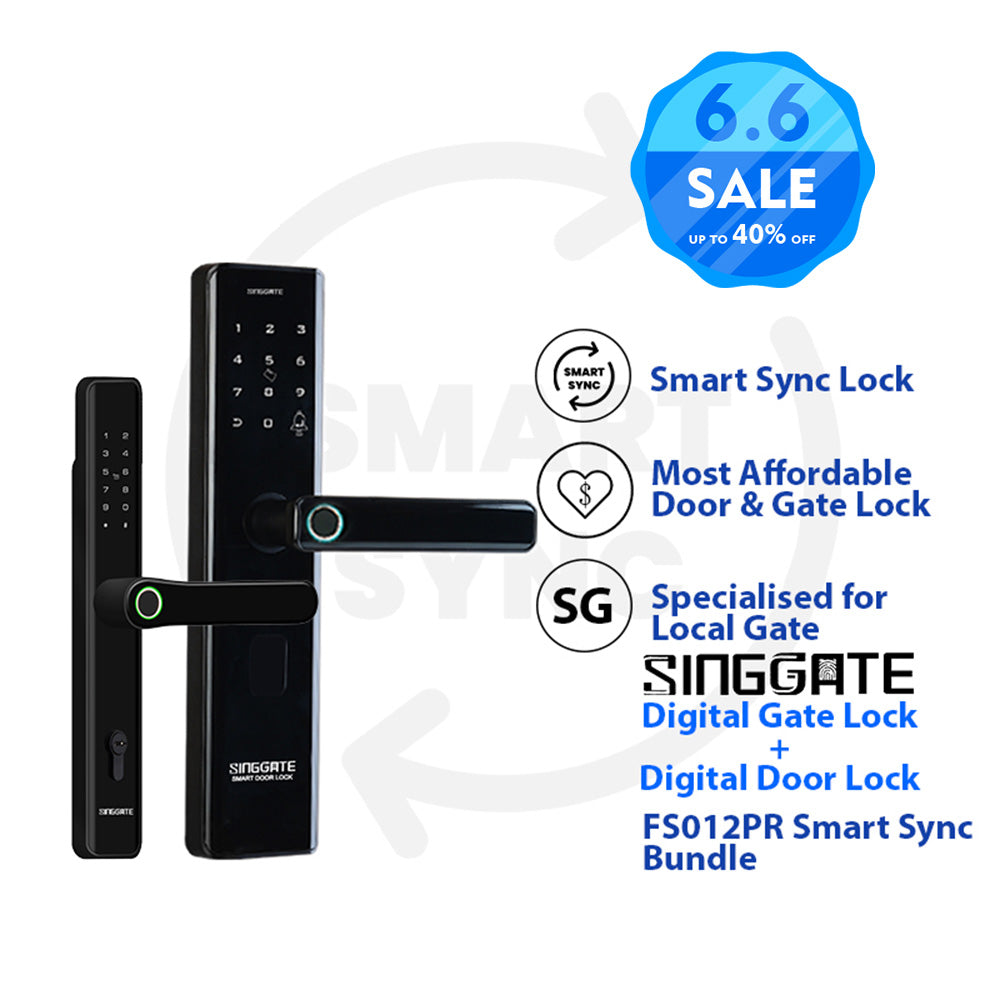Digital Lock Bundle Smart Sync FS012 PRO Door + FM023 Gate – SINGGATE Digital Lock