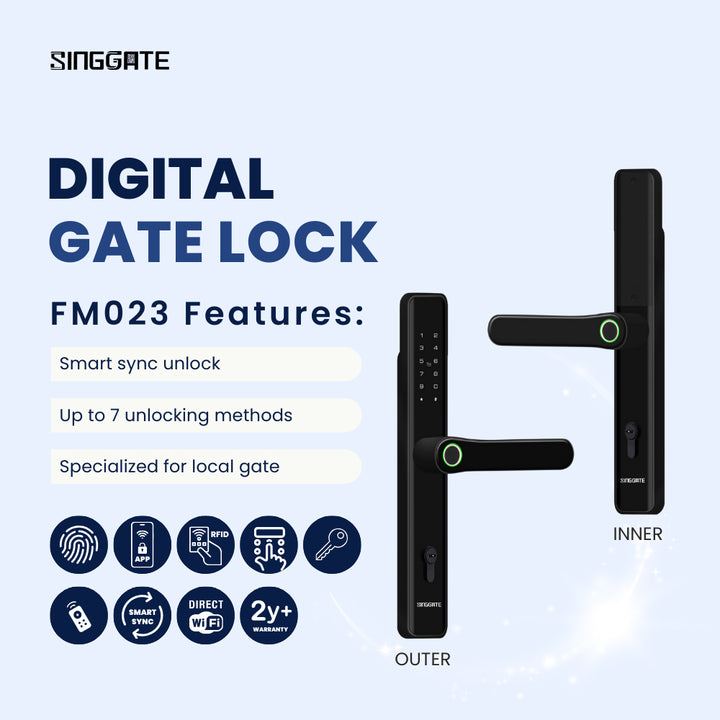 SINGGATE Digital Gate Lock | Best HDB Metal Gate Lock Singapore