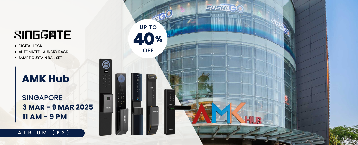 SINGGATE Singapore Local Digital Lock designed for HDB BTO & CONDO ...