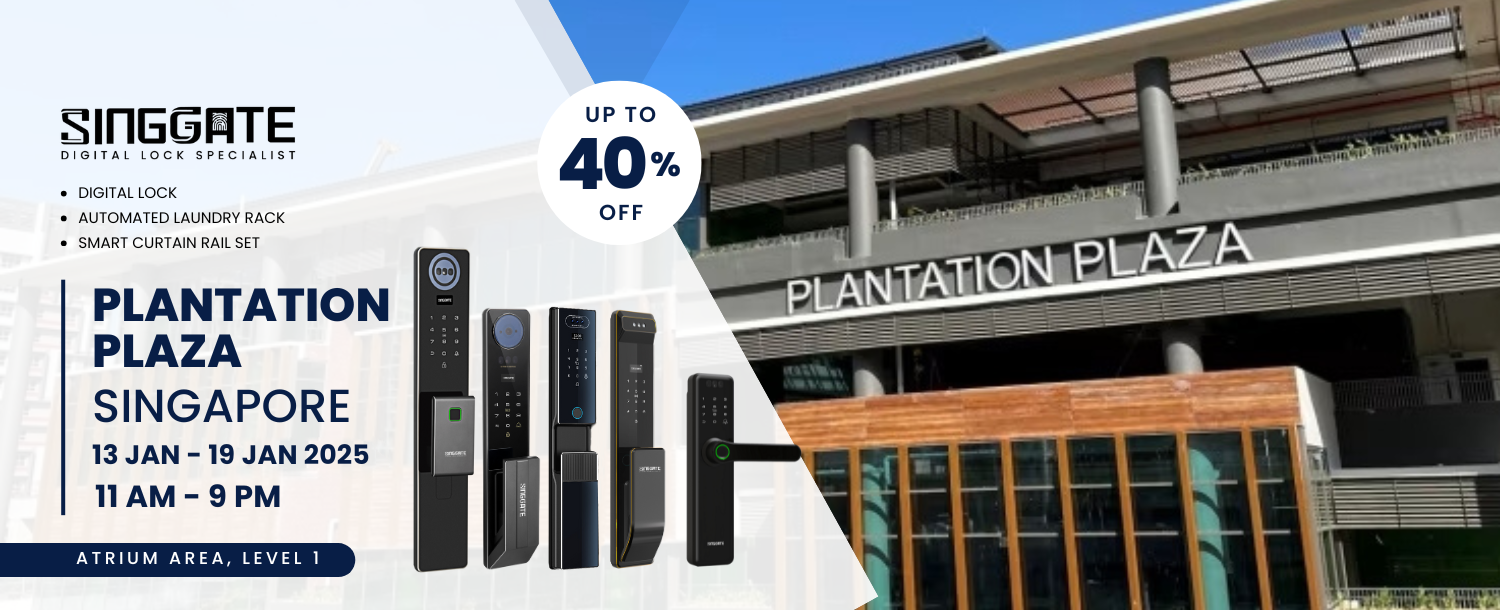 SINGGATE Singapore Local Digital Lock designed for HDB BTO & CONDO ...