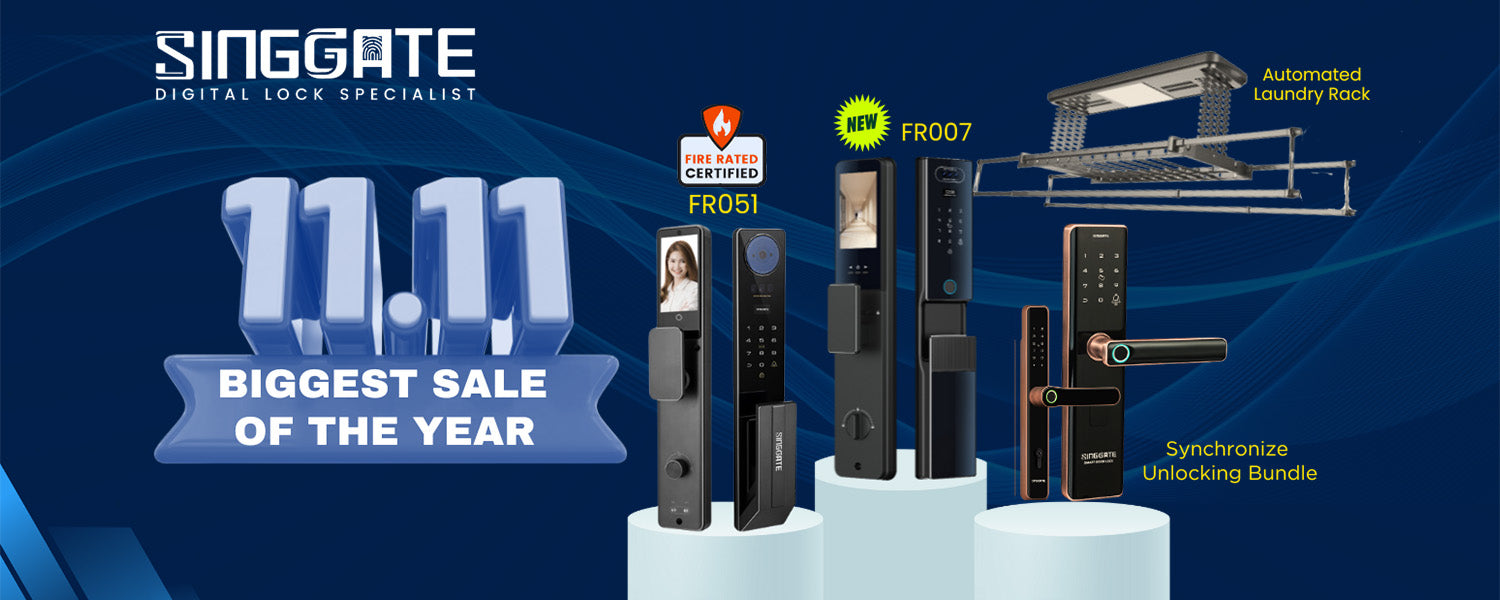 SINGGATE Singapore Local Digital Lock designed for HDB BTO & CONDO ...