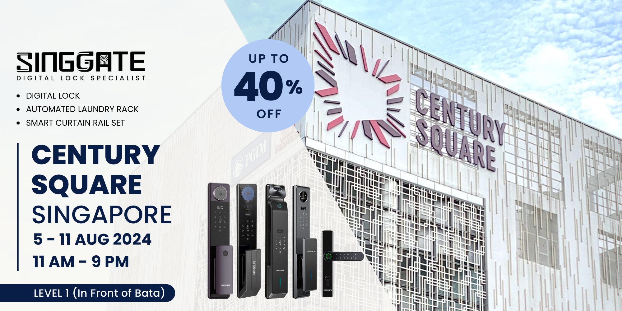 SINGGATE Singapore Local Digital Lock designed for HDB BTO & CONDO ...
