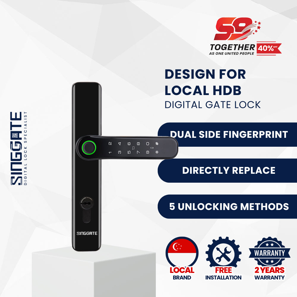 Metal Gate Digital Lock | SINGGATE FM021 | Keyless Solution – SINGGATE ...