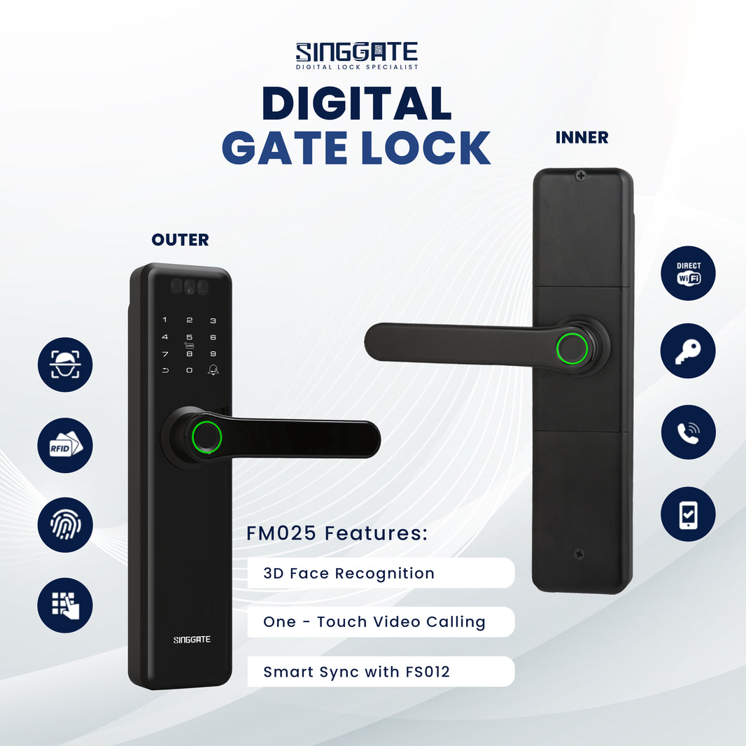 SINGGATE Digital Gate Lock | Best HDB Metal Gate Lock Singapore