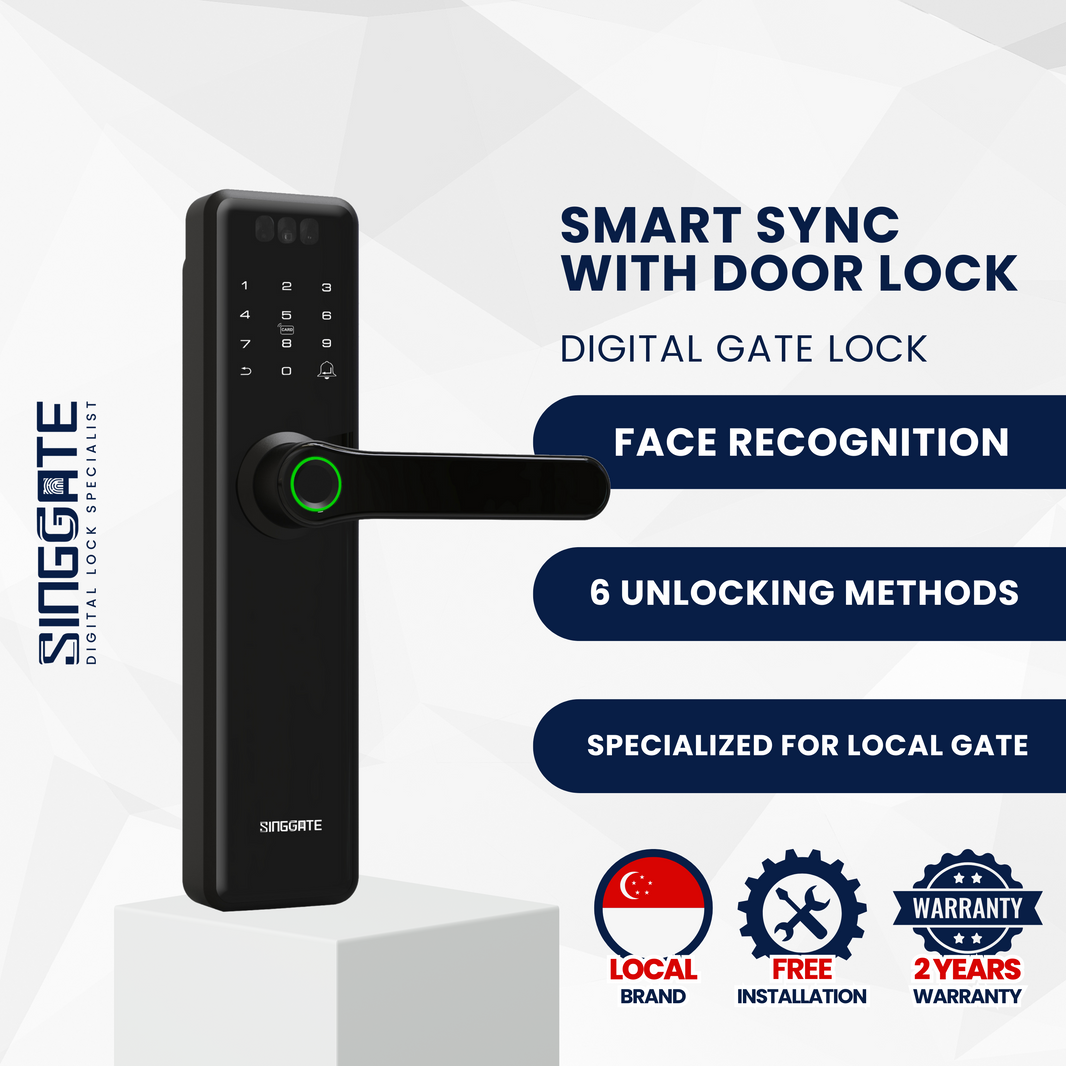 SINGGATE Digital Gate Lock | Best HDB Metal Gate Lock Singapore