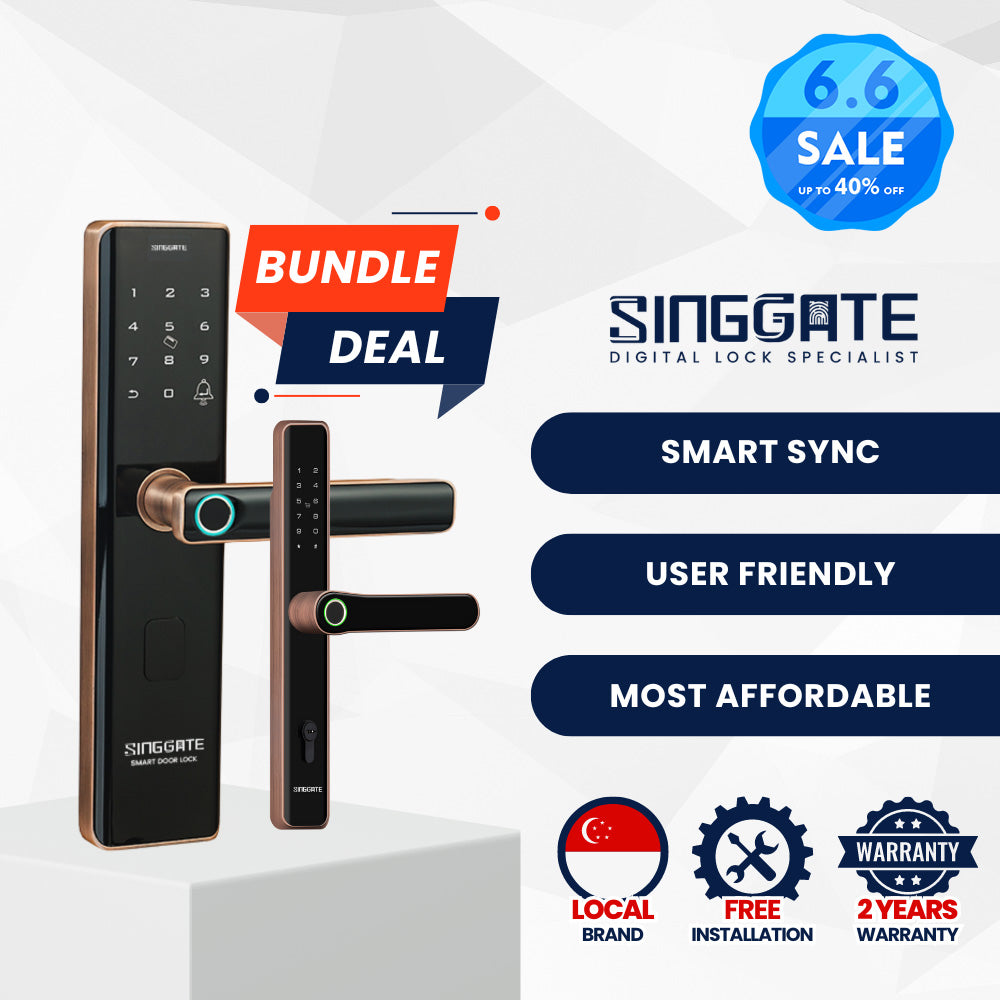 Digital Lock Bundle Smart Sync FS012 PRO Door + FM023 Gate – SINGGATE Digital Lock