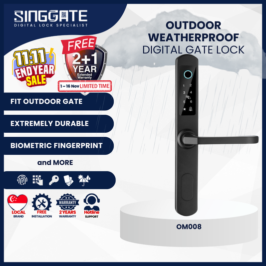 SINGGATE Digital Gate Lock | Best HDB Metal Gate Lock Singapore